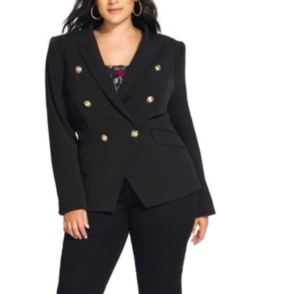 City Chic | Jackets & Coats | City Chic Rock Royalty Blazer Jacket Size ...